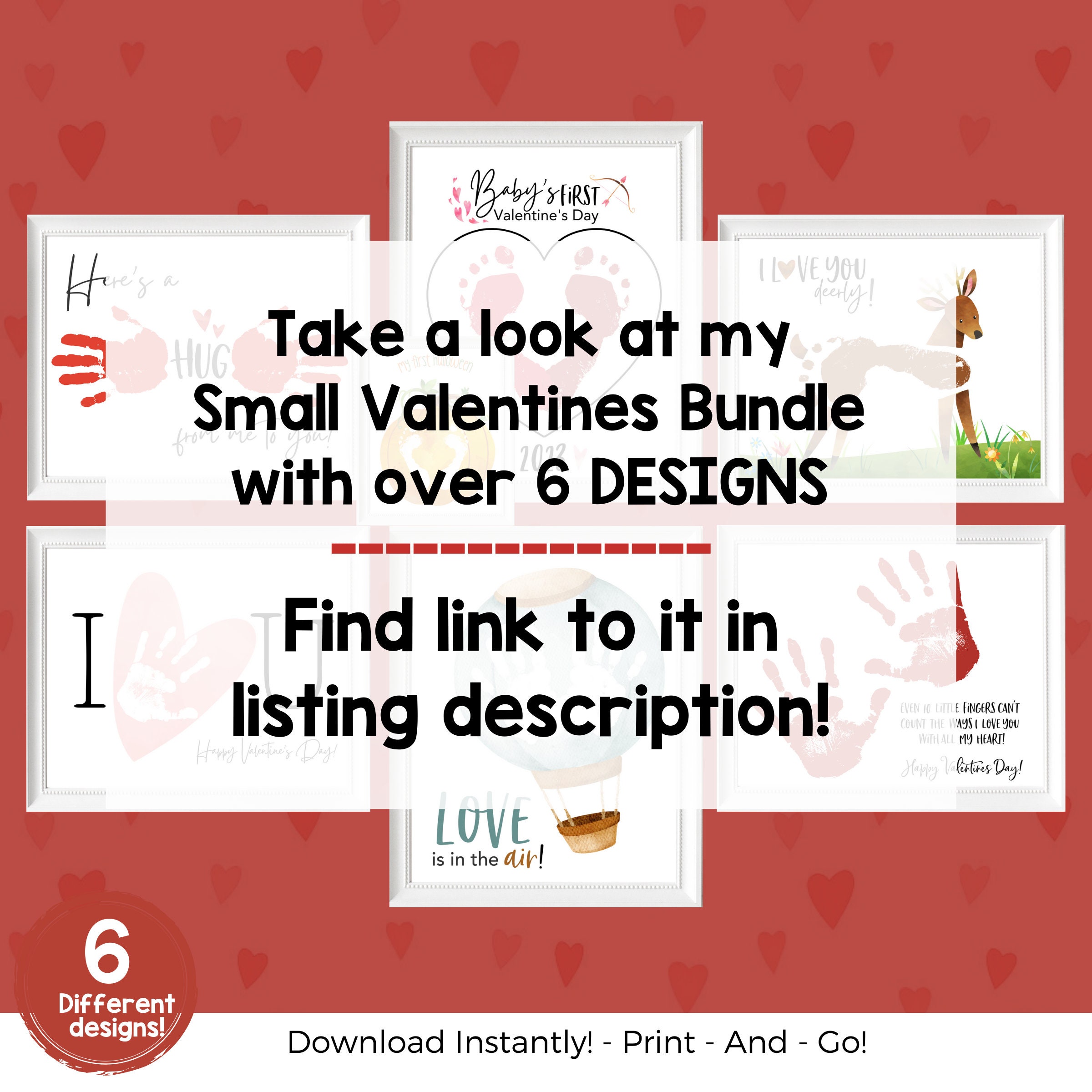 Gnome Valentine Printable Handprint Art, Valentine Handprint Craft for ...