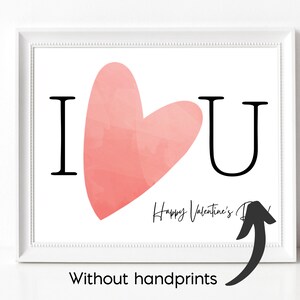 I Love You Printable Handprint Art Valentine Handprint Crafts - Etsy