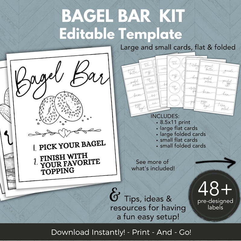 Bagel Bar Sign - Etsy