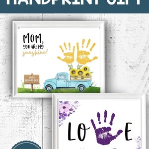 Mothers Day Handprint Art, DIY Mothers Day Gift for Grandma, Gift From ...