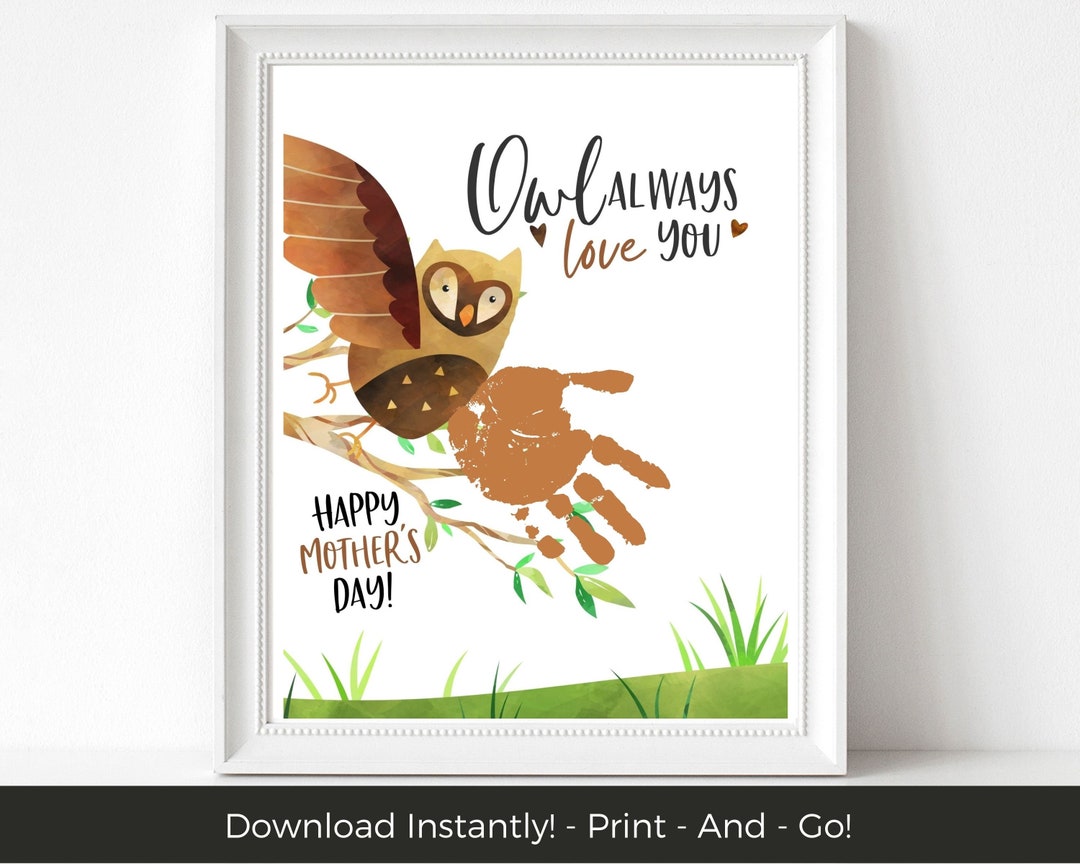 Mothers Day Handprint Printable, Grandma Gift From Grandkids or DIY ...