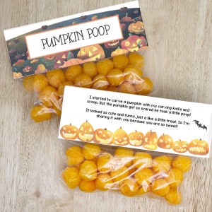 Trick or Treat Pumpkin Poop Goodie Bag, Kids or Teacher Halloween Gift ...