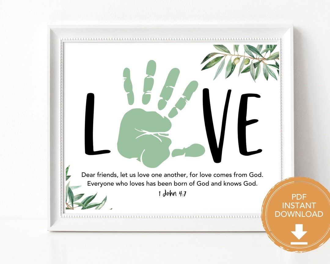 Kids Bible Crafts Christian Printable Handprint Art for Kids - Etsy