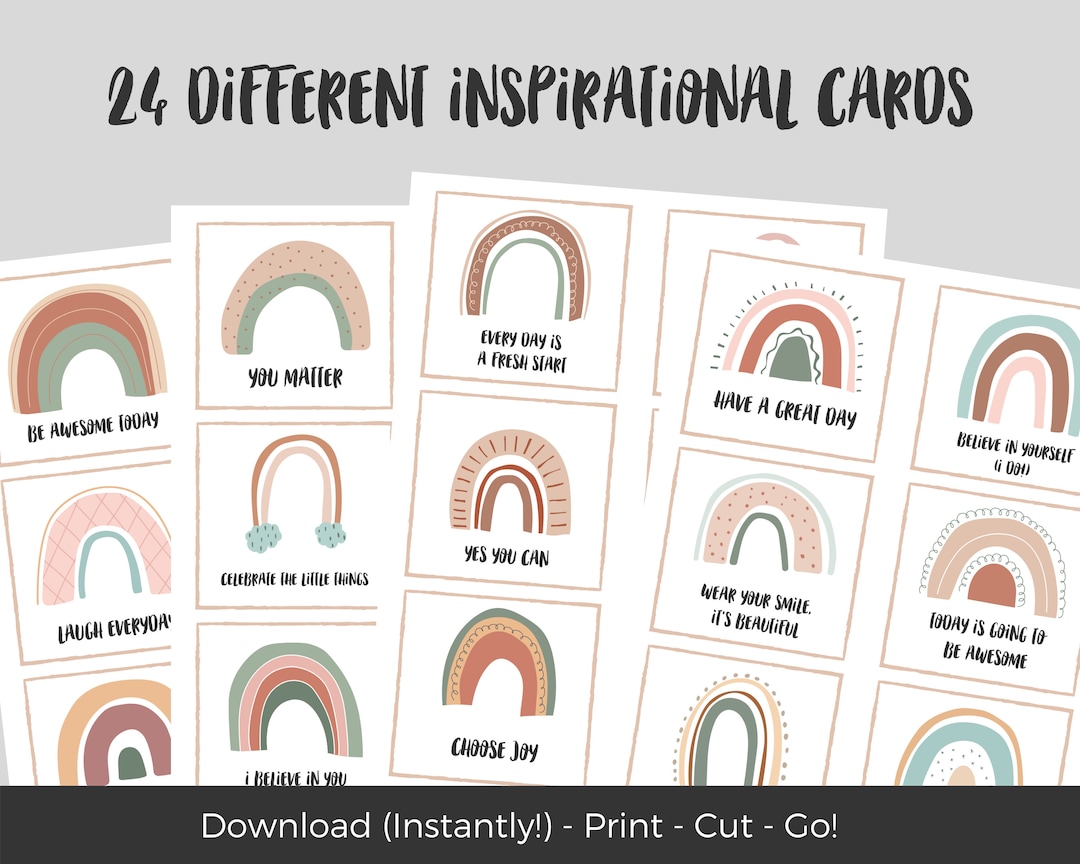 Printable Lunch Notes, Lunch Box Cards, Encouragement Cards ...