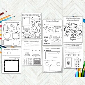 Life Skills Worksheets, All About Me Template, Kindergarten Homeschool ...