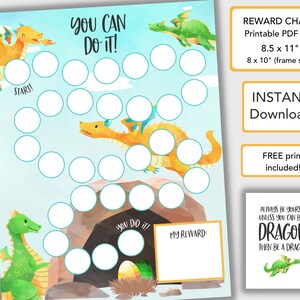 Dragon Reward Chart for Kids Behavior Chart Printable Chore - Etsy
