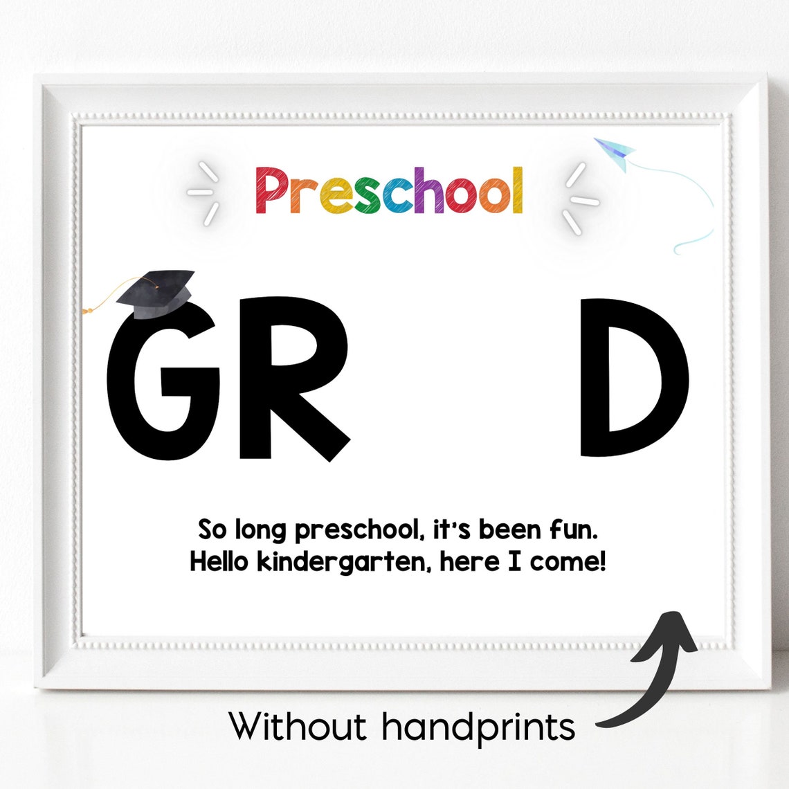 Preschool Graduation Handprint Art, Prek End of School Year Activity ...