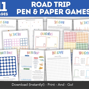 Kids Road Trip Games Printable, Family Road Trip Planner, Family ...