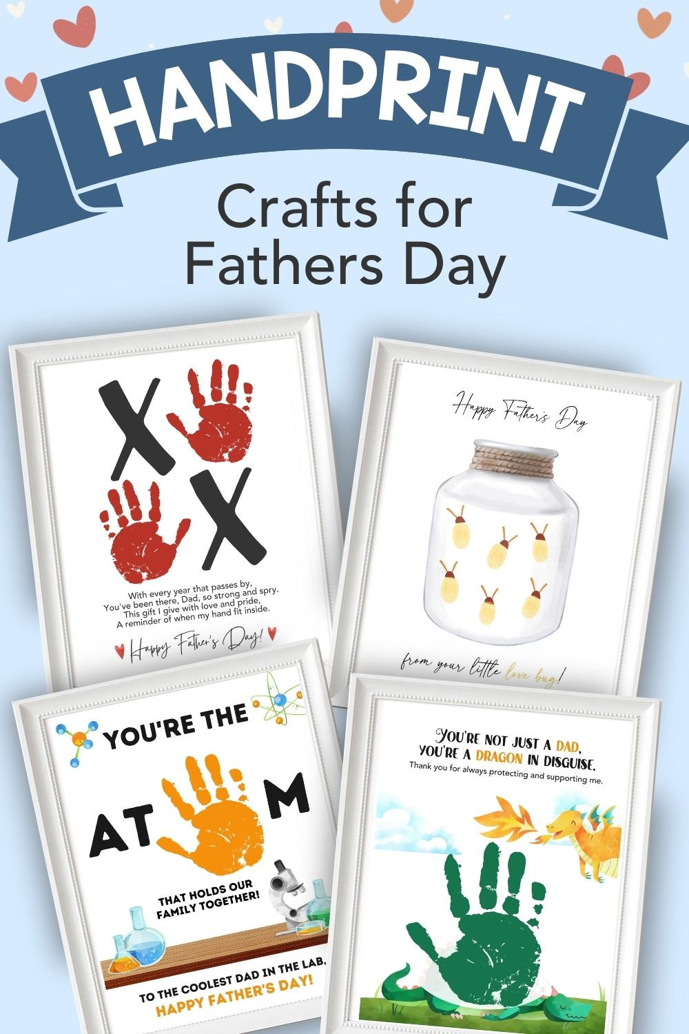 Fathers Day Handprint Printable, Poem for Fathers Day Gift From Kids ...