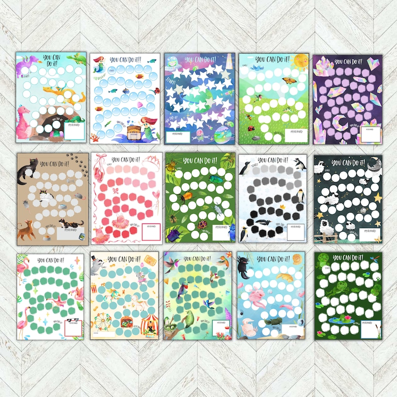 Big Bundle Kids Reward Chart Printable, Sticker Chart for Kids ...