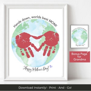 Mothers Day Printable Handprint Art, Mothers Day Gift From Kids ...
