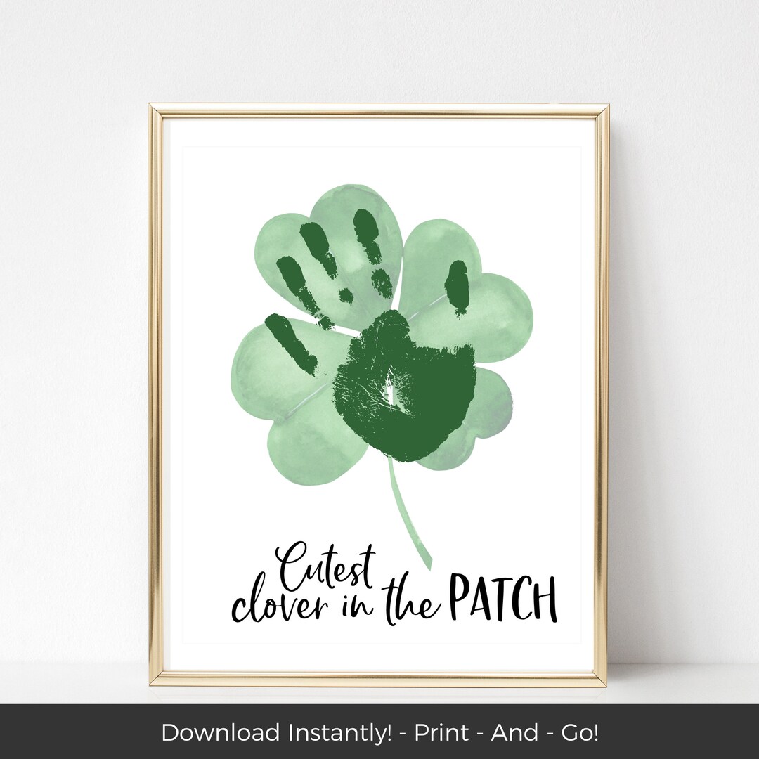 Handprint St Patricks Day Activity, Kids Handprint Craft, Printable ...