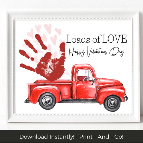 Valentine Handprint Craft Valentine for Mom Preschool - Etsy