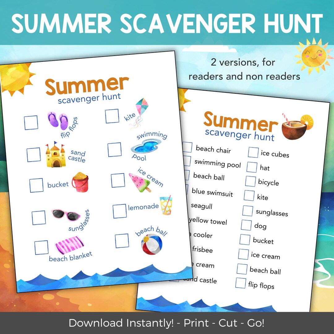 Summer Scavenger Hunt, Outdoor Games for Kids, Kids Activity Ideas ...