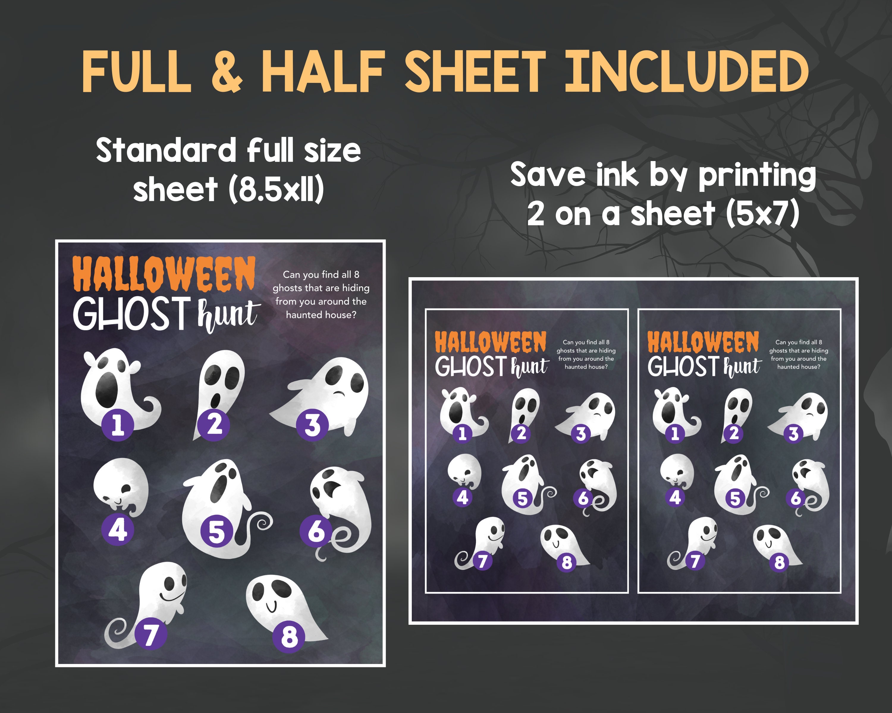 Ghost Hunt Halloween Party Game for Kids, Halloween Scavenger Hunt ...