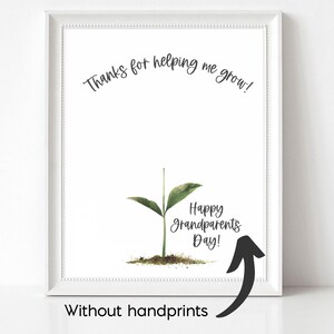 Grandparents Day Handprint Craft Printable, Gift for Grandma Grandpa ...