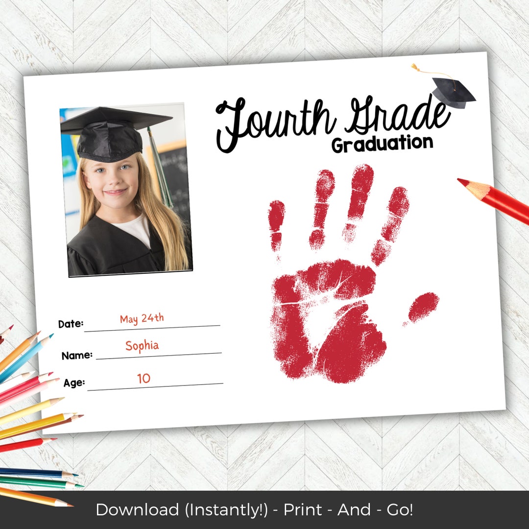 Fourth Grade Handprint Craft, Goodbye Fourth Grade, Last Day 4th Grade ...