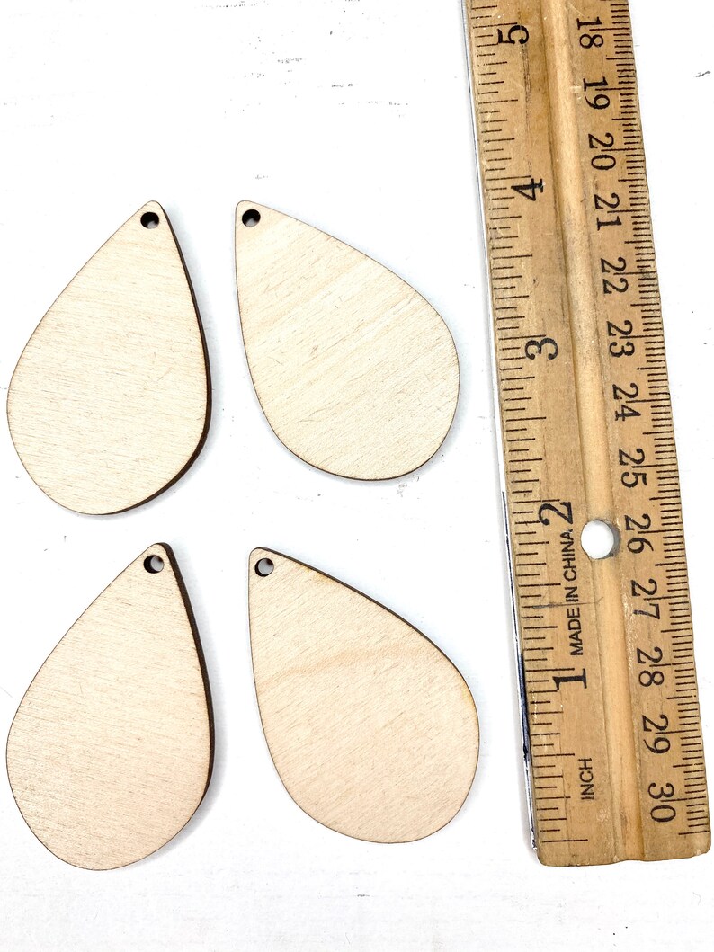 Wood Earring Blanks DIY Painted Earrings Wood Teardrop - Etsy
