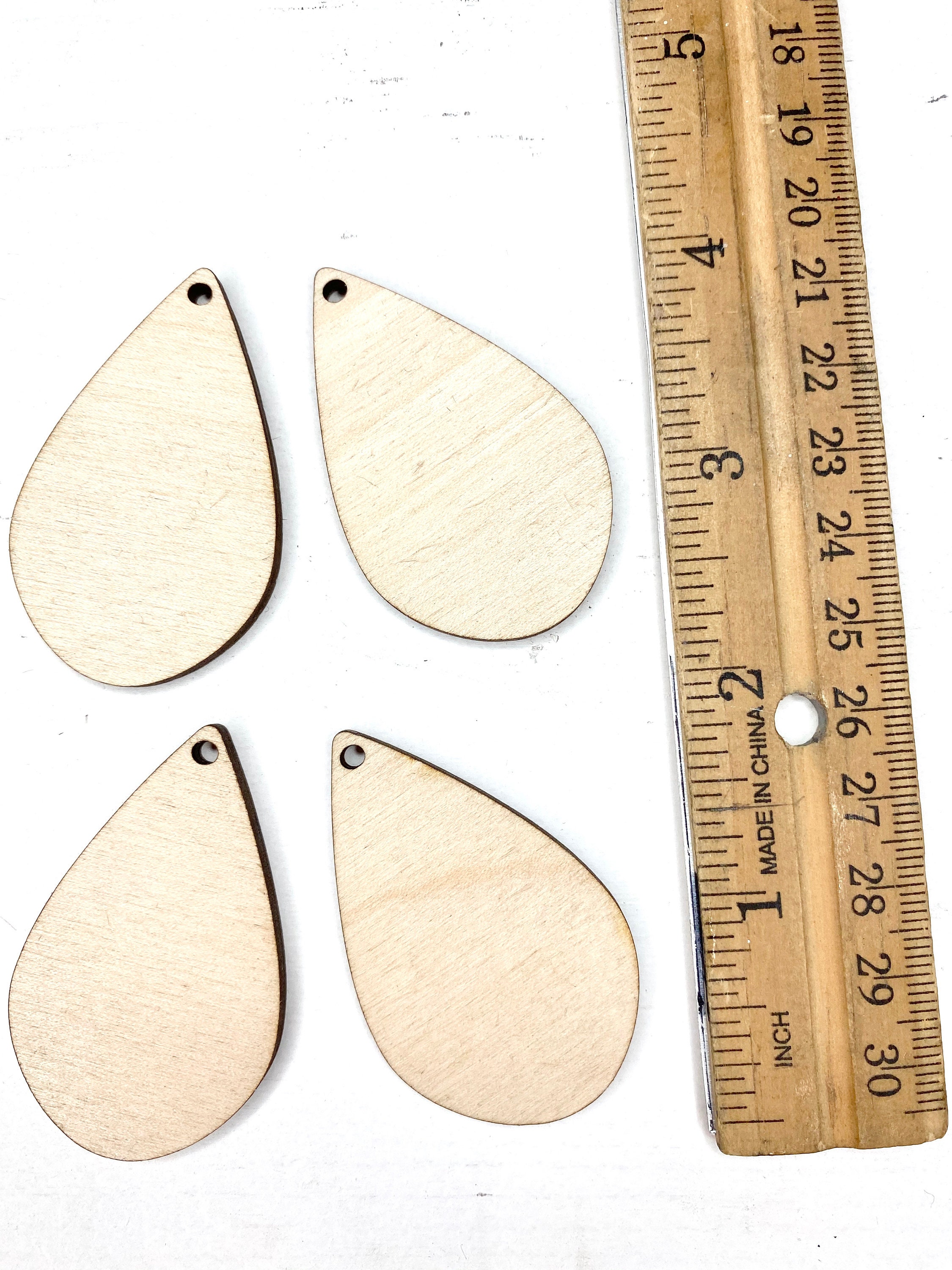 Wood Earring Blanks DIY Painted Earrings Wood Teardrop - Etsy