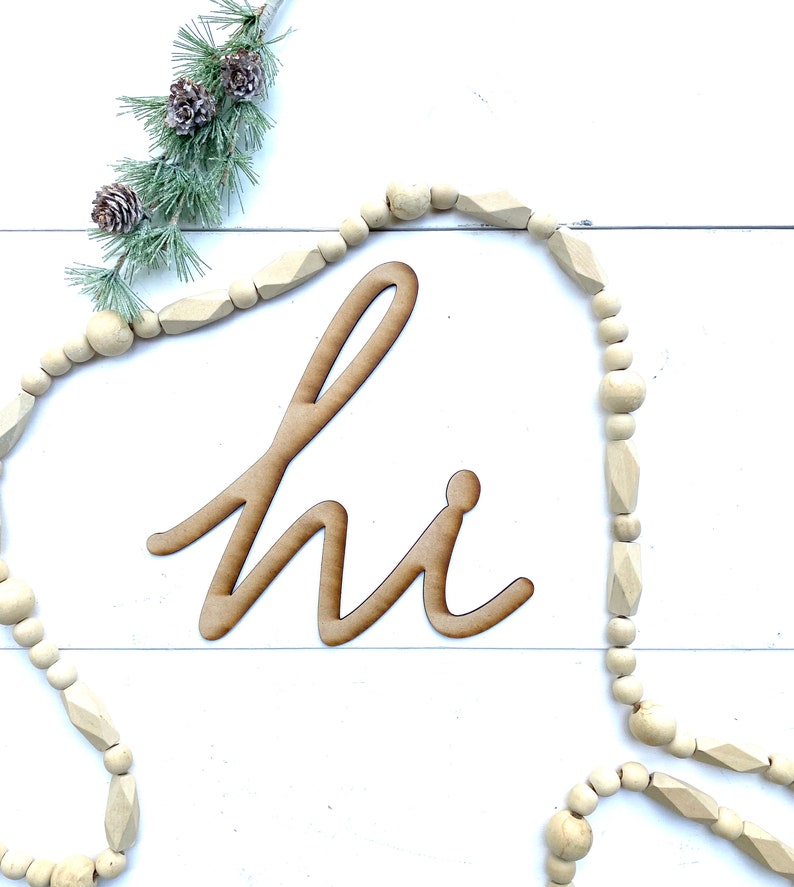 Hi Word Cutout Unfinished Wood Cut Outs for Signs Hello - Etsy