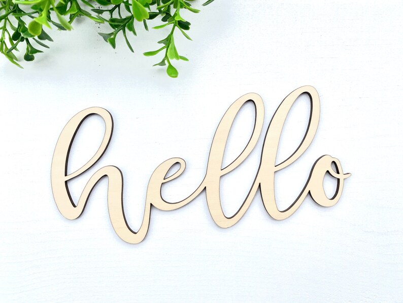 Hello Cut Out Word Cutouts Tiered Tray Decor Signs for Tiered - Etsy