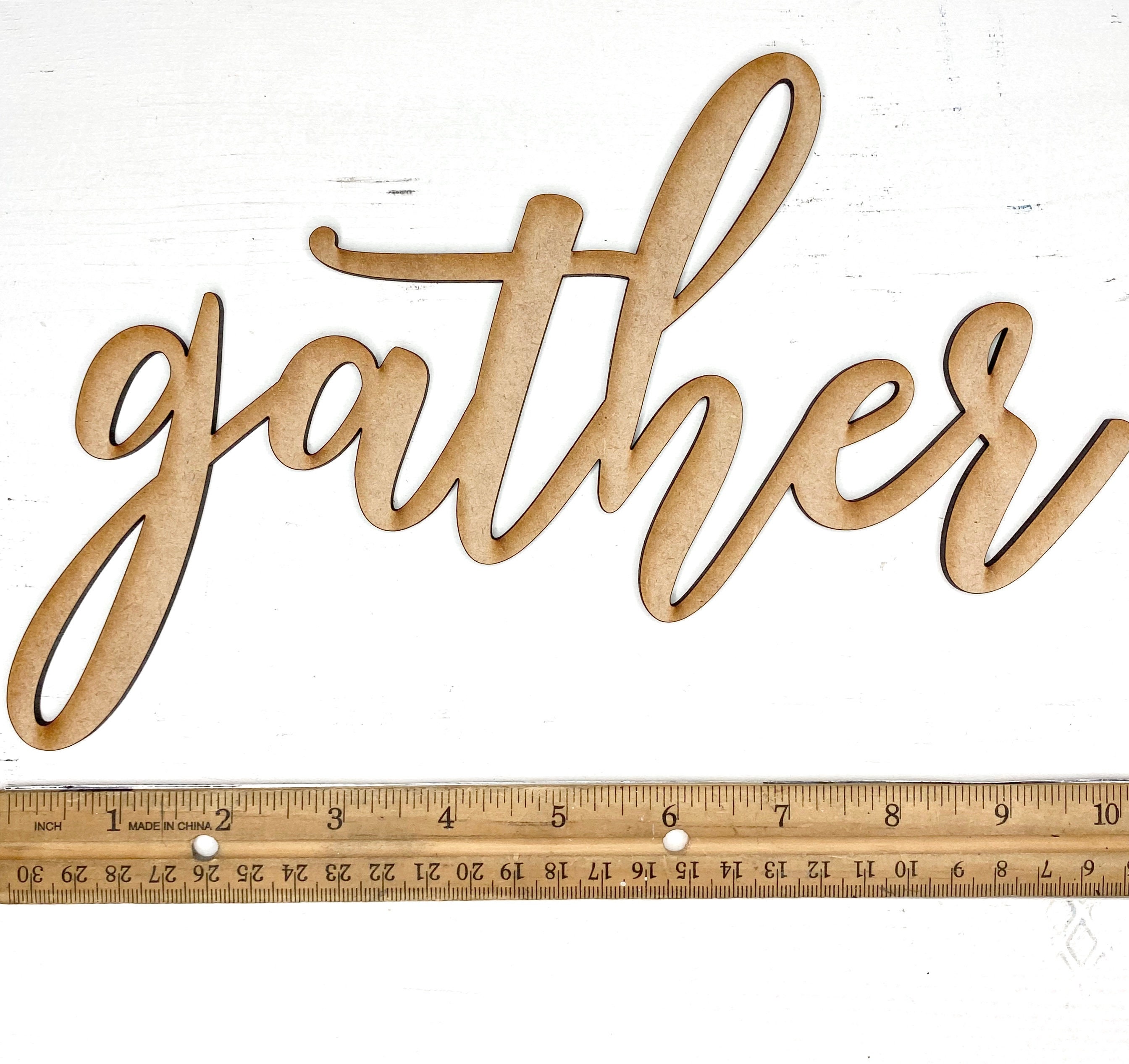 Gather Cutout Unfinished Wood Cut Outs for Signs DIY - Etsy