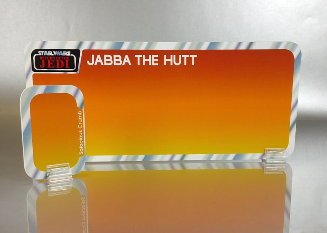 Jabba the Hutt - Vintage Star Wars Action Figure Display Card Backs - Etsy