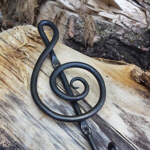 Treble Clef Hook, Blacksmith Wall Hooks, Music Lovers Gift, Wrought ...
