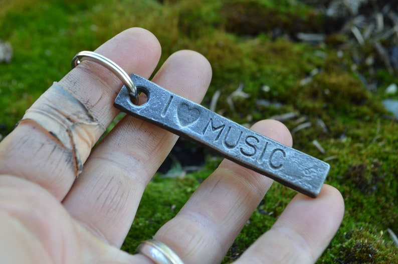 Iron Anniversary Gift Hand Forged Key Chain Blacksmith Made - Etsy
