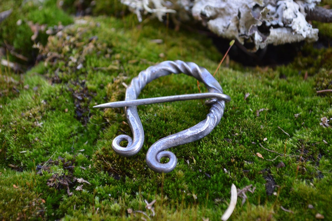 Viking Cloak Pin, Blacksmith Made, Iron Cloak Pin, Hand Forged ...