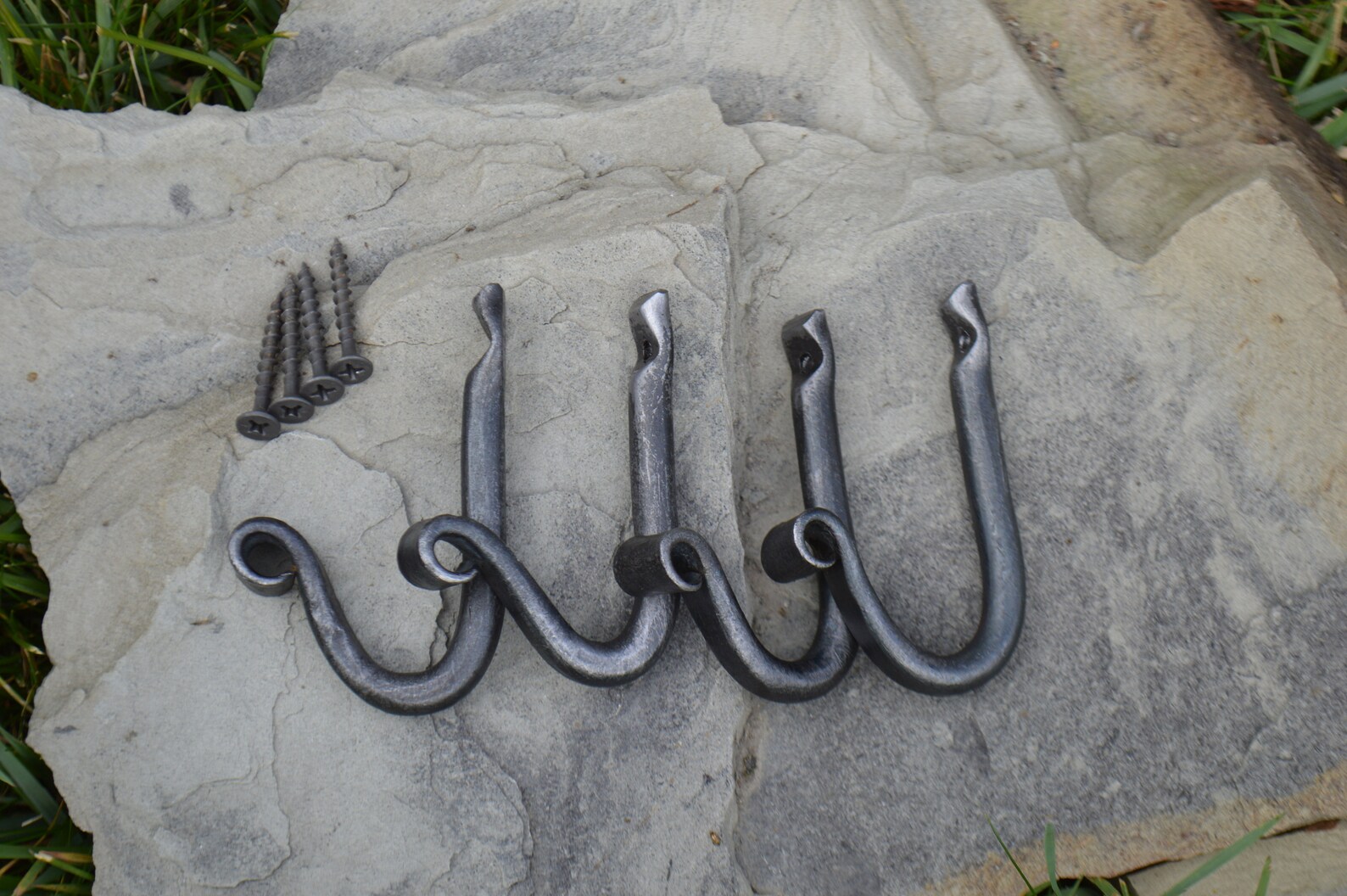 Wrought Iron Wall Hooks Blacksmith Made Housewarming Gift | Etsy