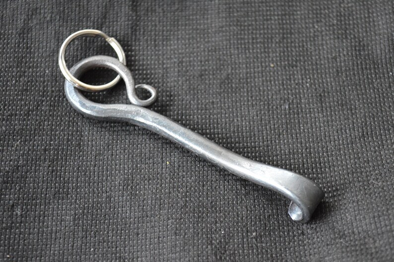 Bottle Opener Key Chain Blacksmith Made Hand Forged - Etsy