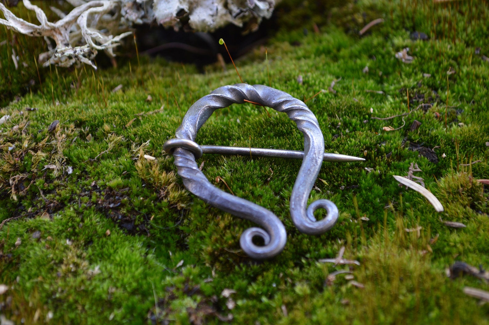 Viking Cloak Pin Blacksmith Made Iron Cloak Pin Hand | Etsy
