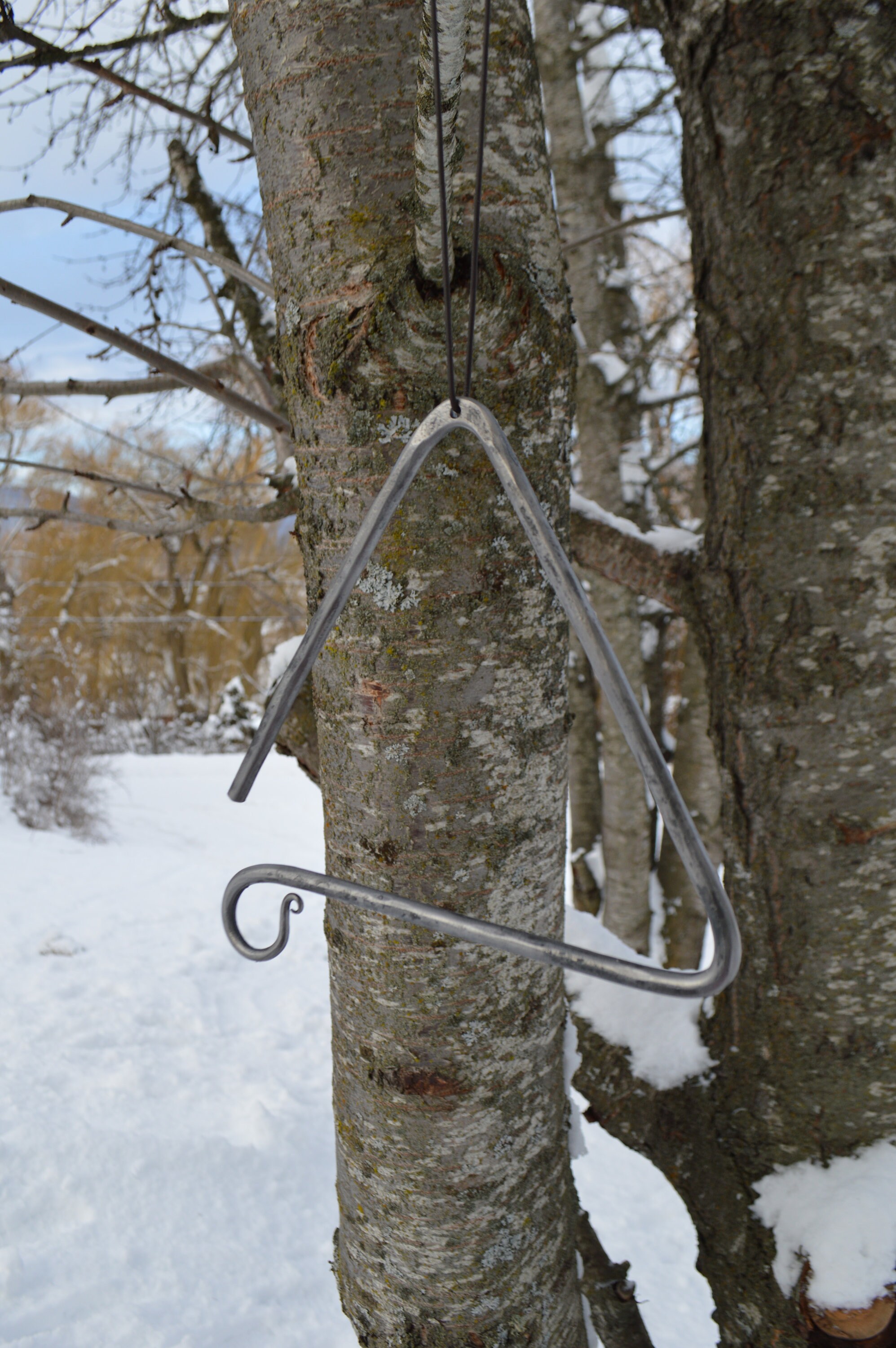 Wrought Iron Dinner Triangle Blacksmith Made Housewarming - Etsy
