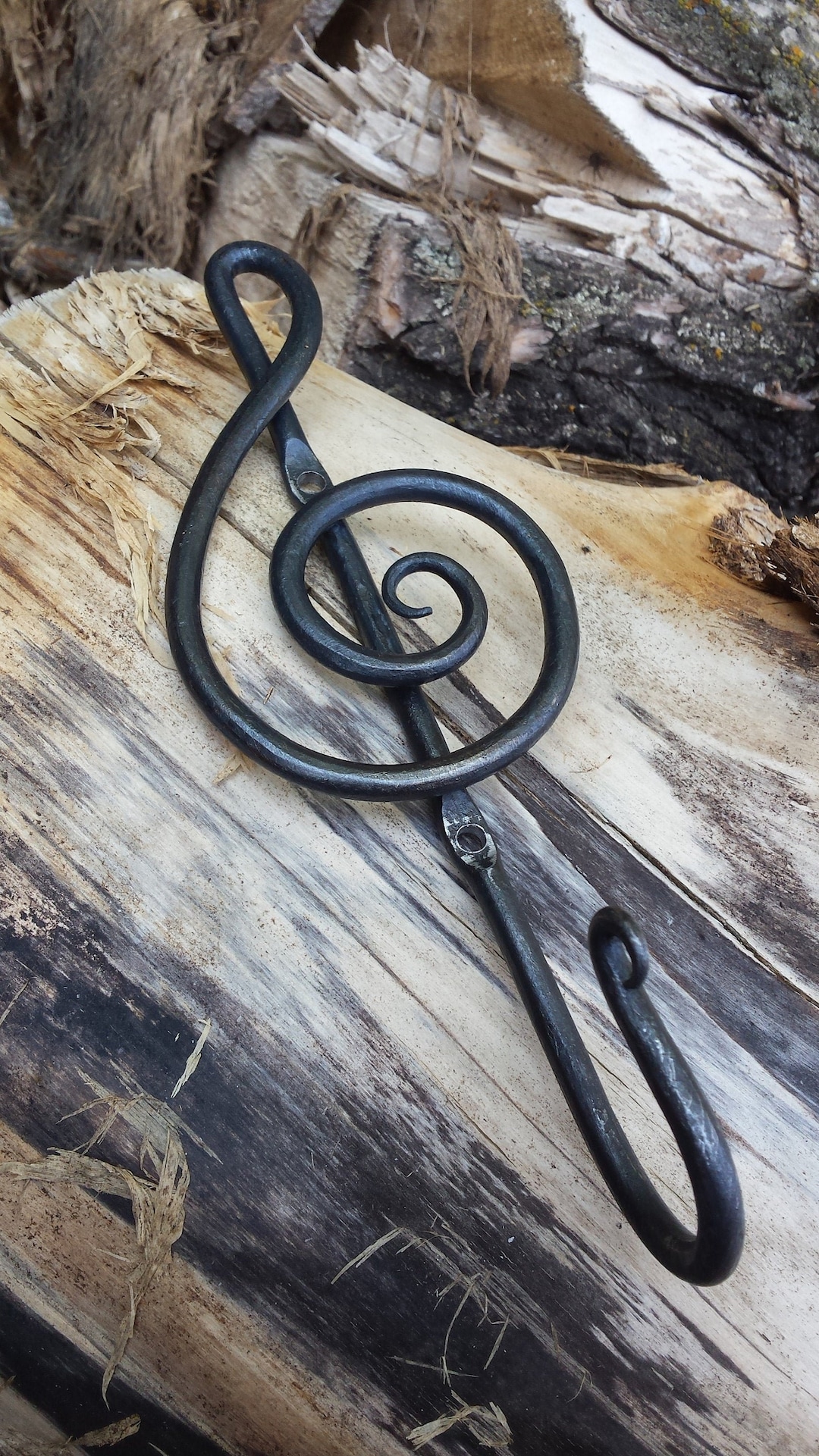 Treble Clef Hook, Blacksmith Wall Hooks, Music Lovers Gift, Wrought ...