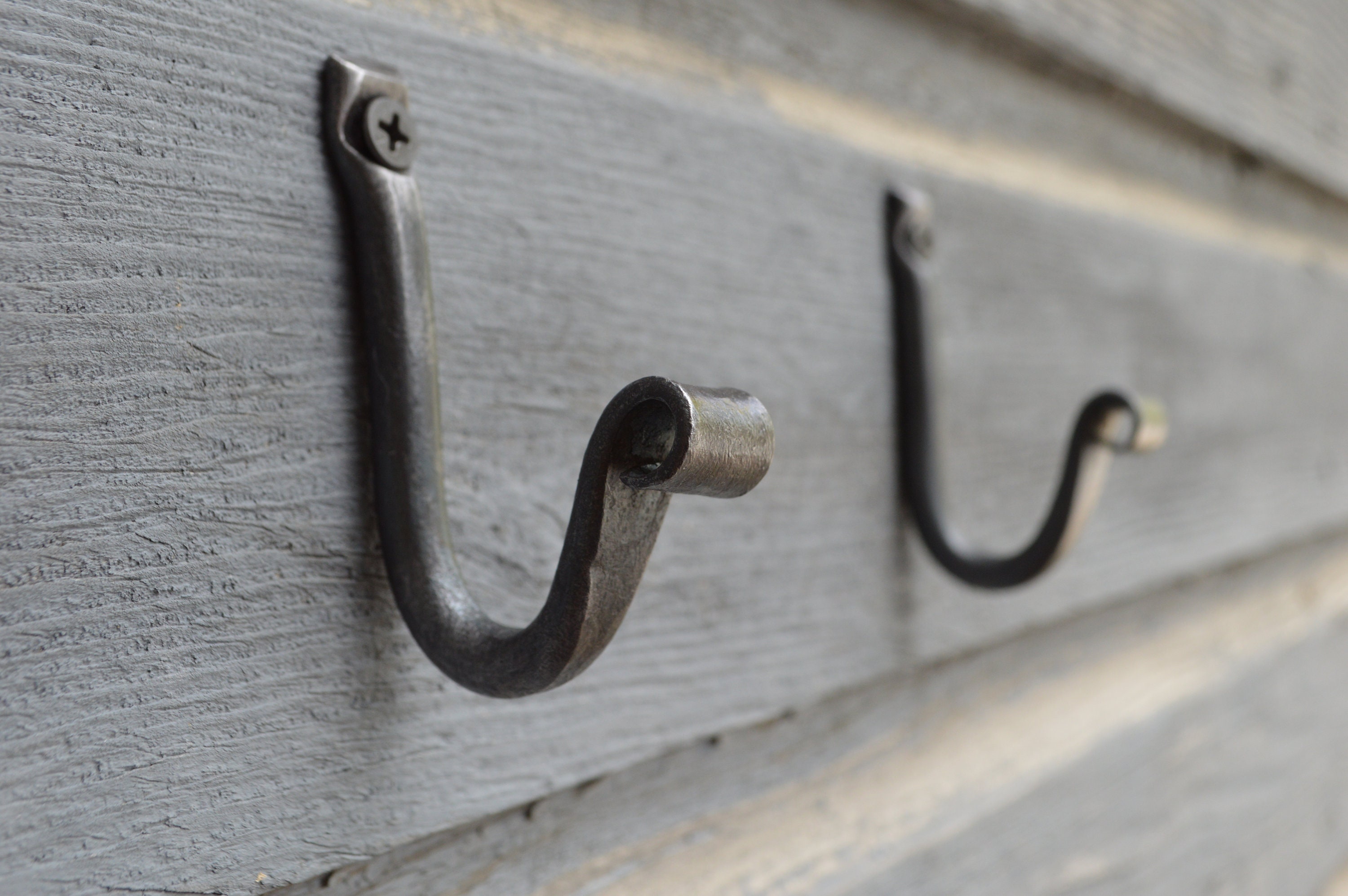 Wrought Iron Wall Hooks Blacksmith Made Housewarming Gift | Etsy