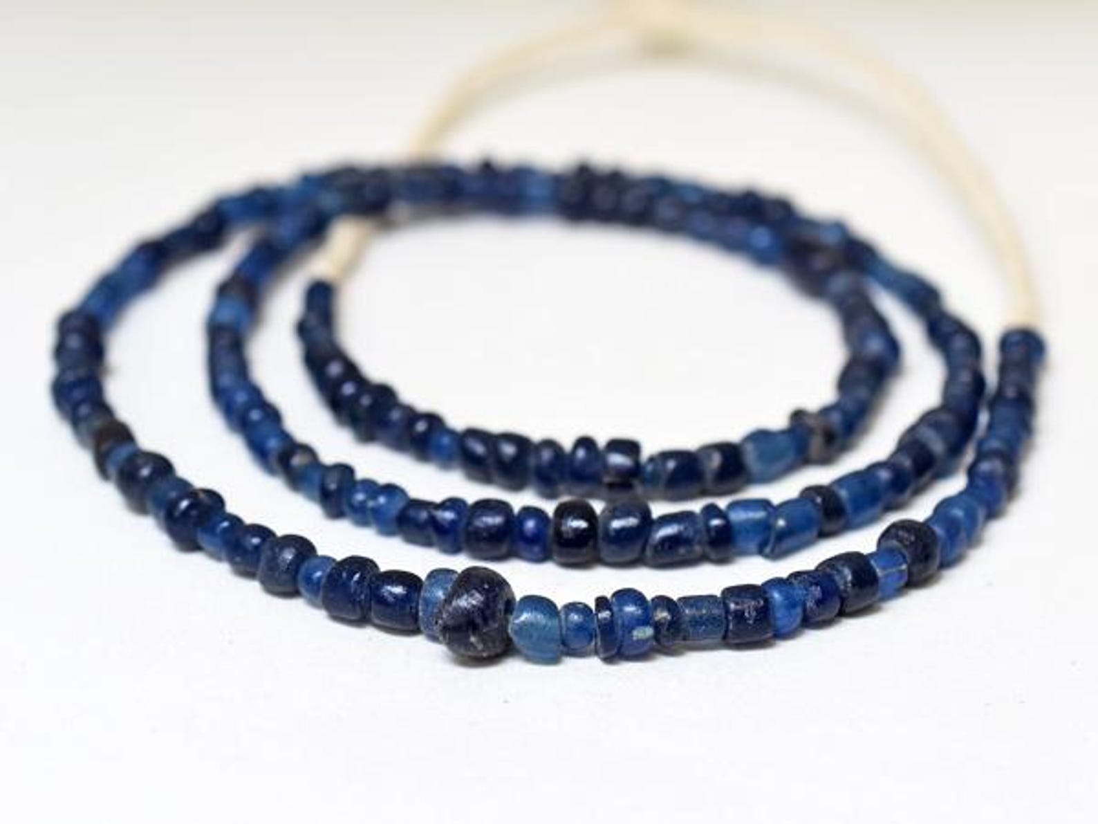 String of Ancient Small Translucent Lapis Lazuli Colored Mixed Nira ...