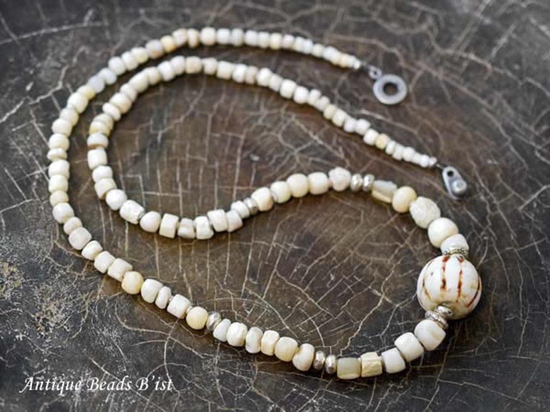 Ancient Shell Beads Necklace【free Shipping】【mb16043】 - Etsy