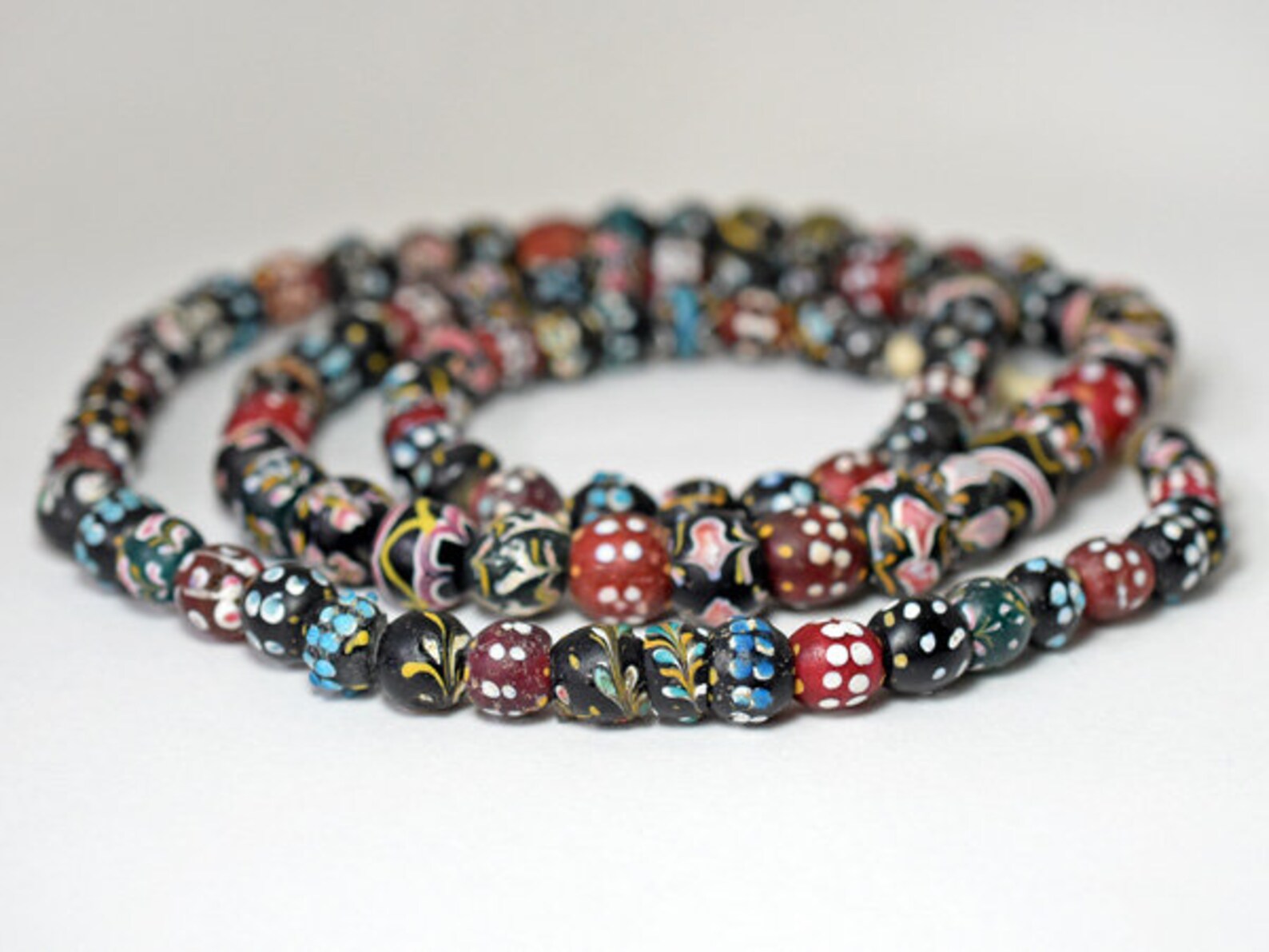 Long Strand of Antique Venetien Venice Fancy Mixture Beadfree - Etsy