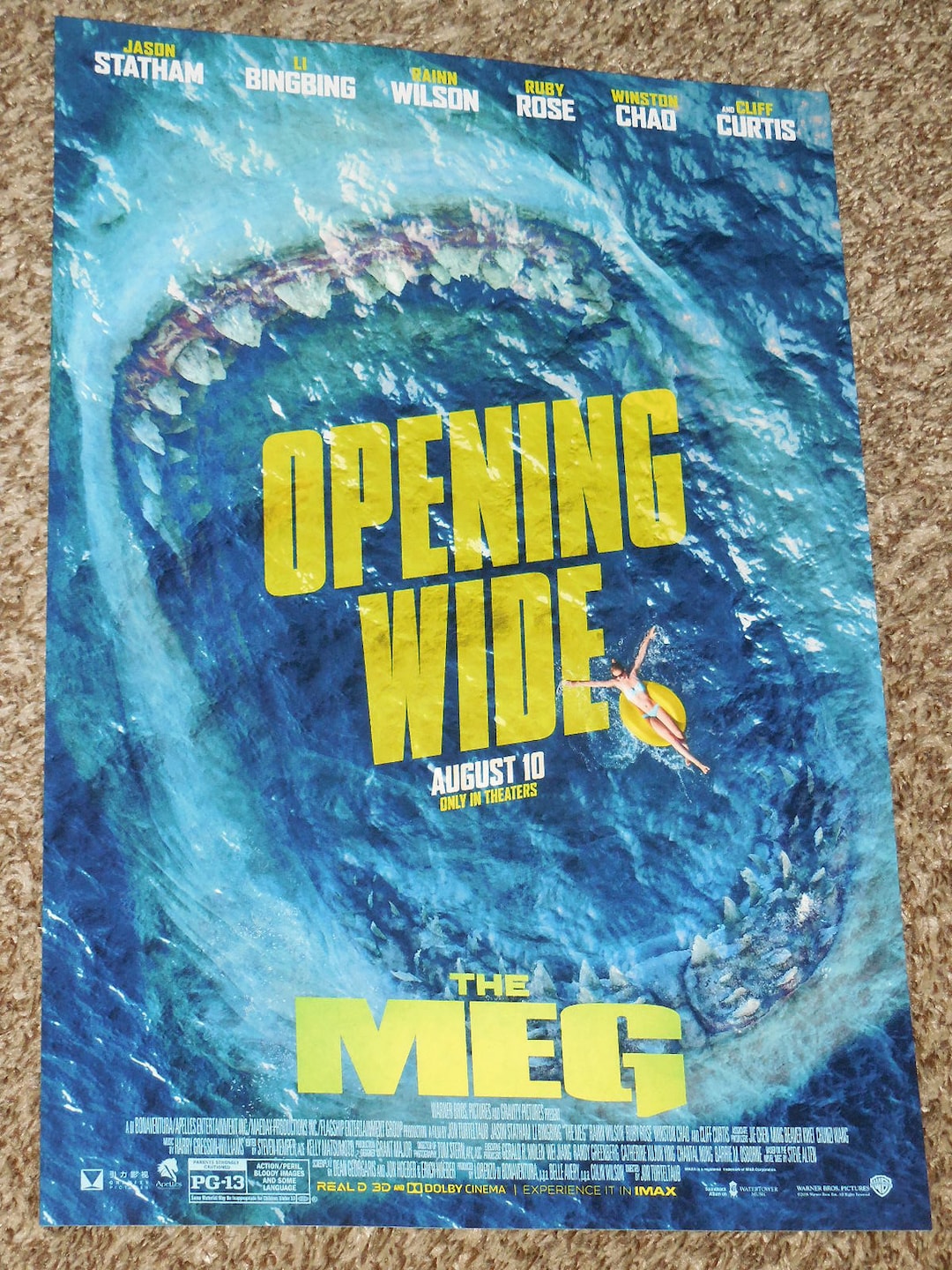 The Meg 11.5x17 Inch Movie POSTER Shark - Etsy