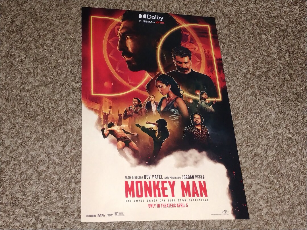 Monkey Man 11x17 Inch Movie POSTER - Etsy