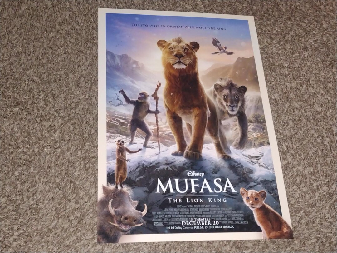 Mufasa the Lion King 13x19 Inch Movie POSTER - Etsy