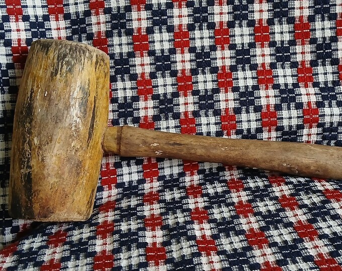 Antique Handmade Wooden Mallet Tool - Etsy