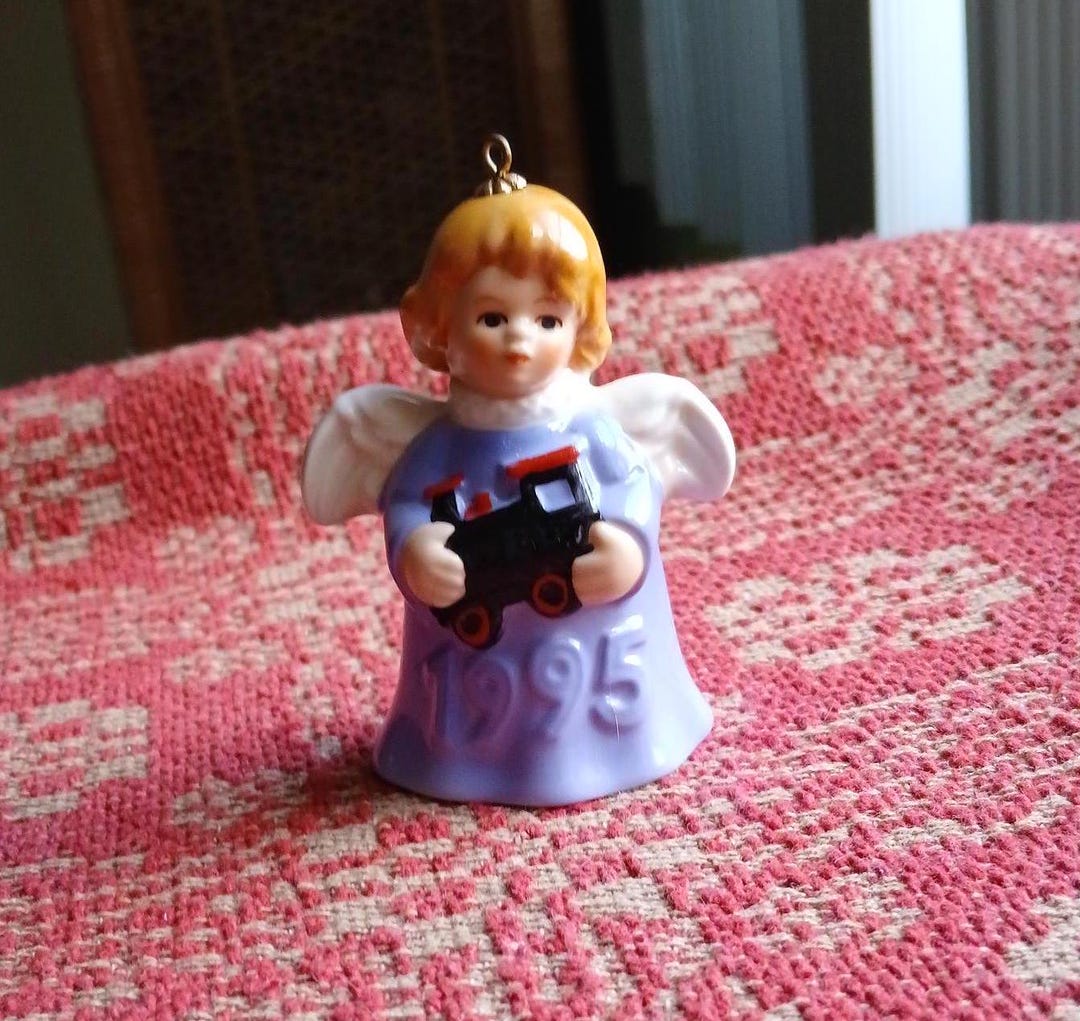 Vintage 1995 Goebel Porcelain Angel Bell Cristmas Ornament - Etsy