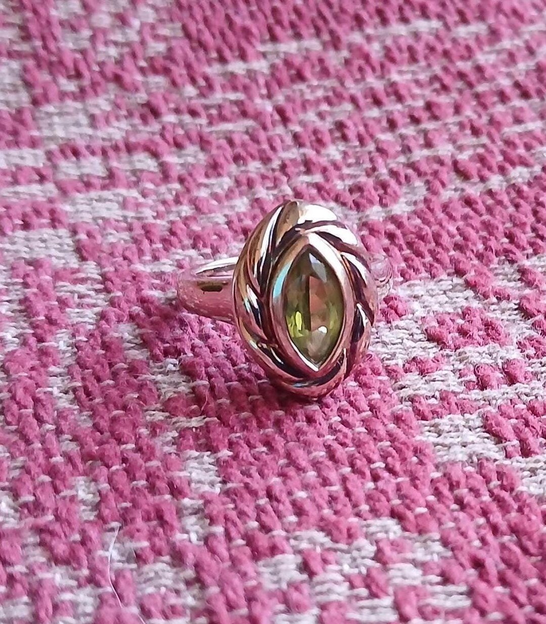 Vintage Size 8 HSN Technibond Peridot Heavy Gold Over Sterling Silver ...