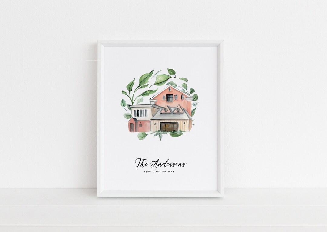 Printable Custom Home Painting, Our First Home, Personalized ...