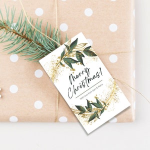 Boho Christmas Gift Tags | Gold Christmas Gift Tags | Printable ...