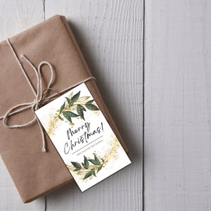 Boho Christmas Gift Tags | Gold Christmas Gift Tags | Printable ...
