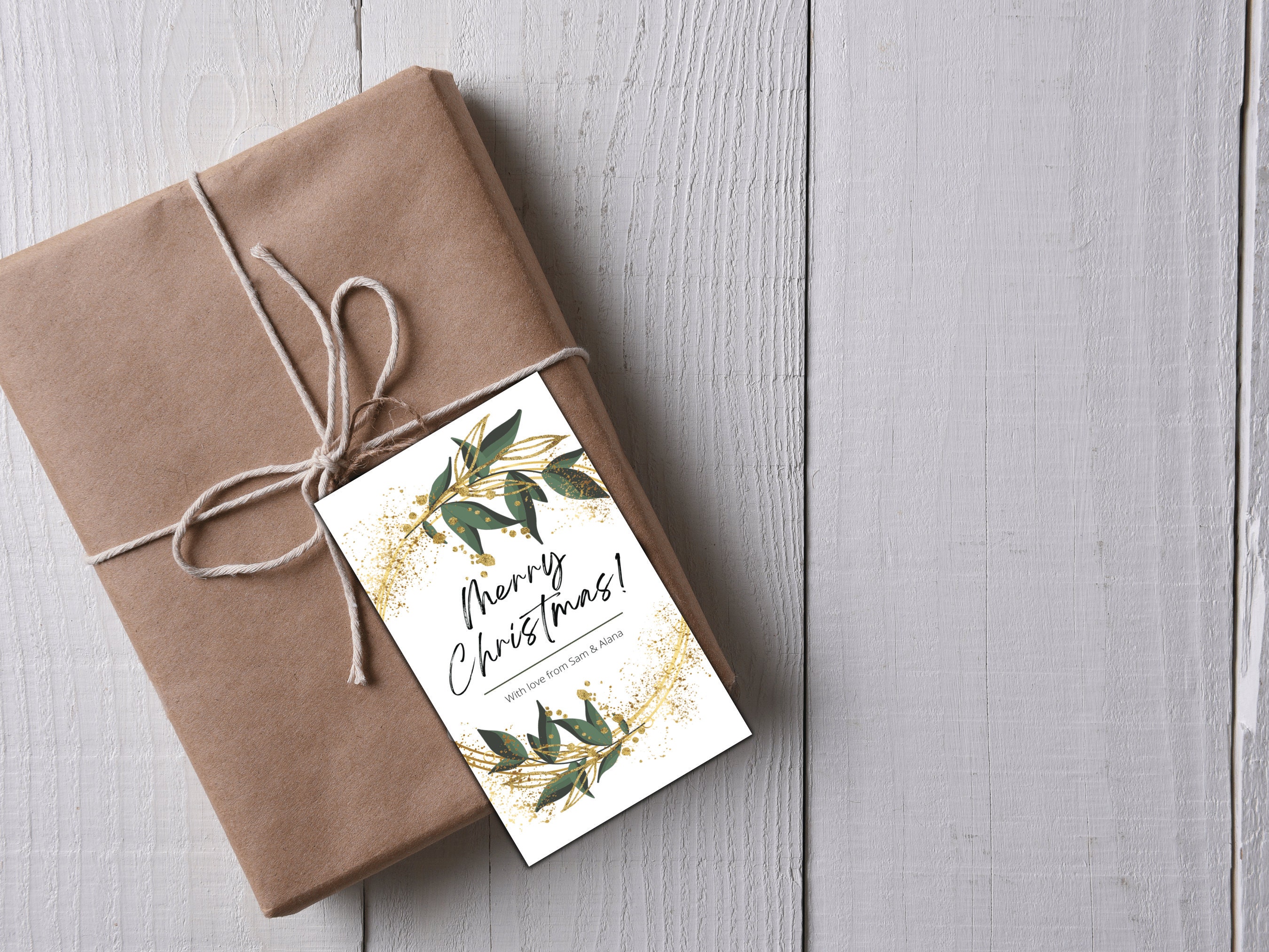 Boho Christmas Gift Tags | Gold Christmas Gift Tags | Printable ...