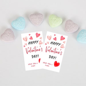 Boho Valentines Gift Tags | Watercolor Hearts Valentines Gift Tags ...